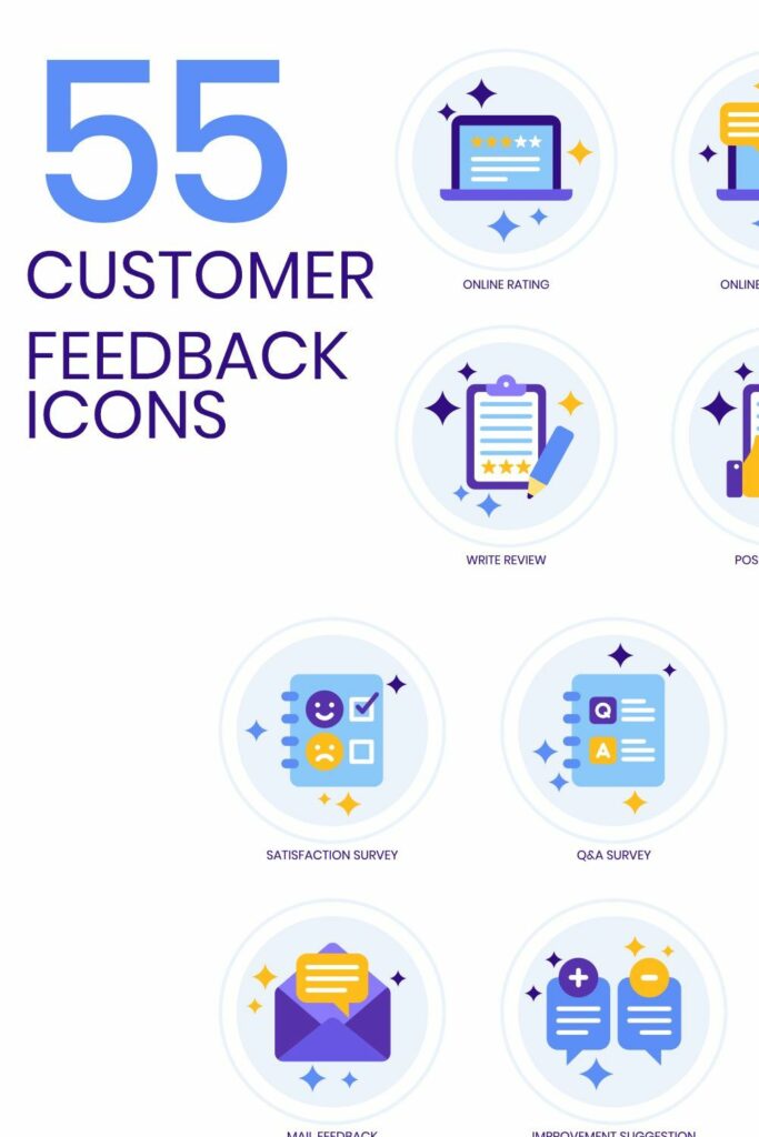 55 Customer Feedback Icons – MasterBundles