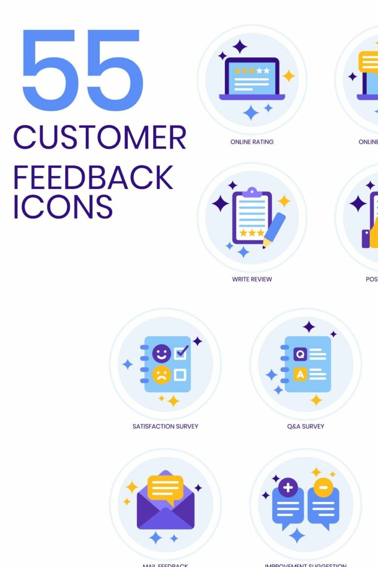 55 Customer Feedback Icons – MasterBundles