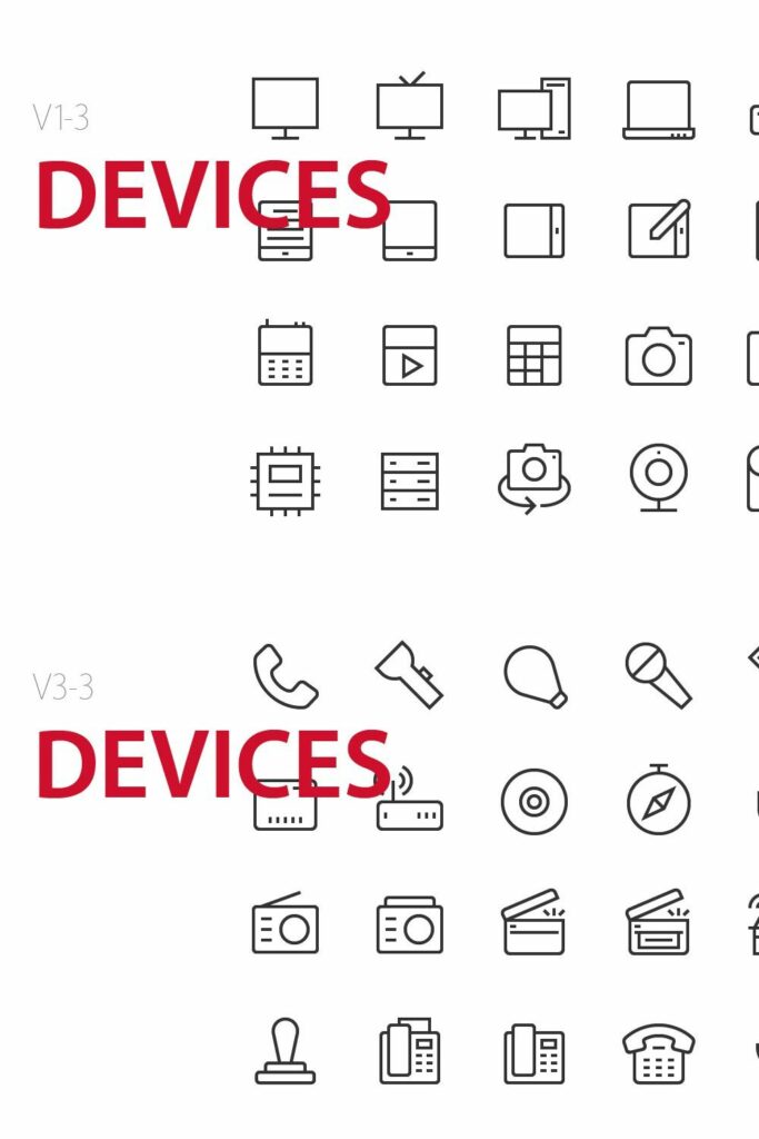 60 Devices UI Icons – MasterBundles