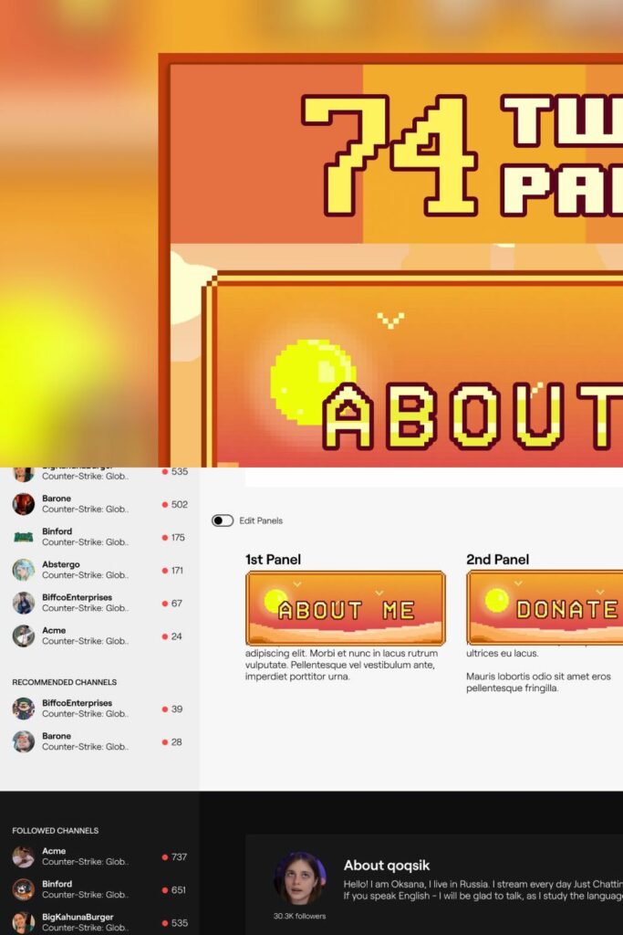 74x Desert Pixel Panels for Twitch – MasterBundles