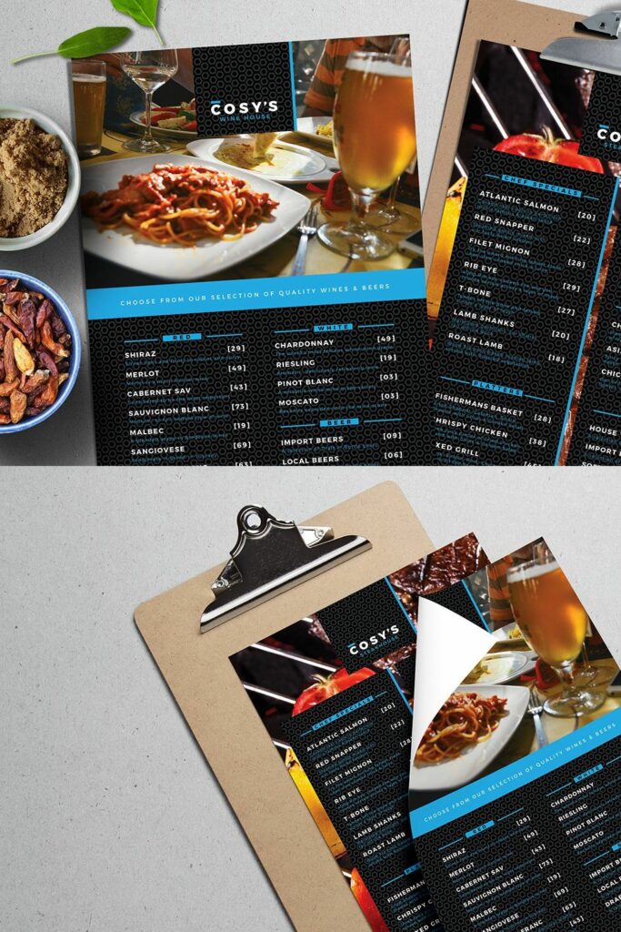 A4 Restaurant Menu Template – MasterBundles