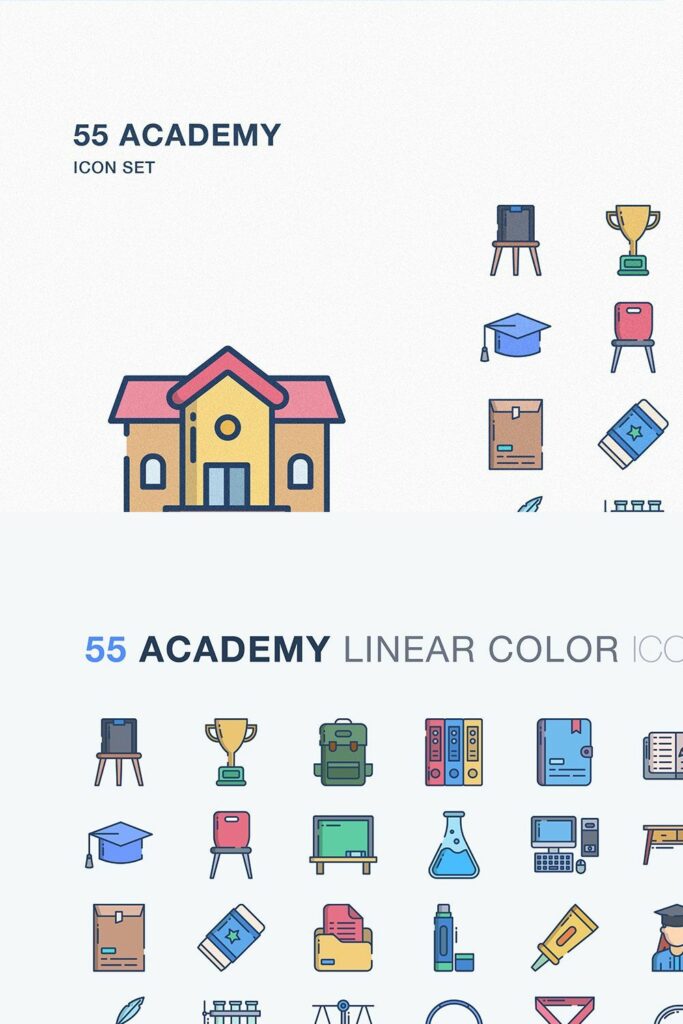 Academy and education icon set – MasterBundles