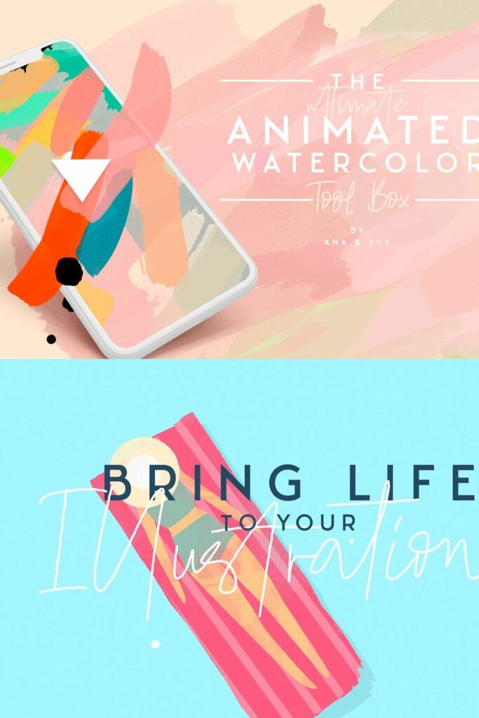 animated watercolor paint strokes – MasterBundles
