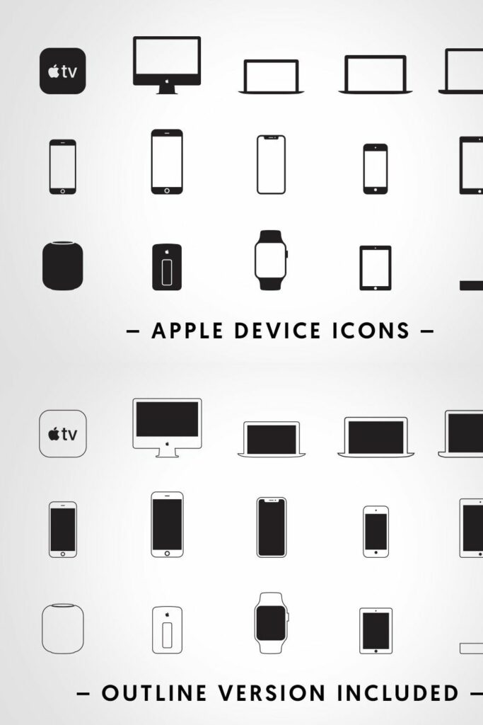Apple Device Icons - Vectors – MasterBundles