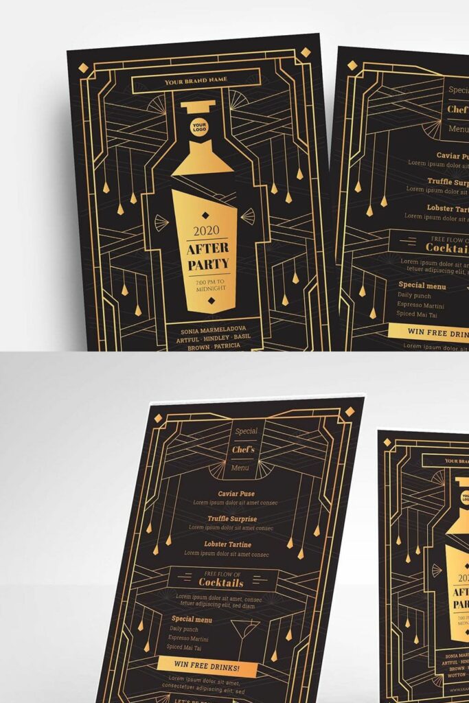 Art Deco Cocktail Bar Templates – MasterBundles