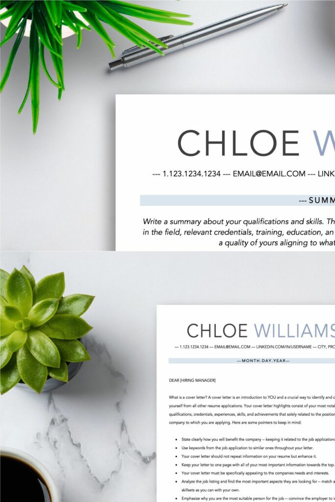 ATS Resume CV Template Design – MasterBundles