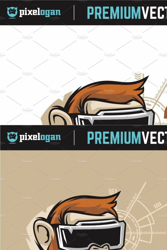Augmented Reality Chimp Logo – MasterBundles