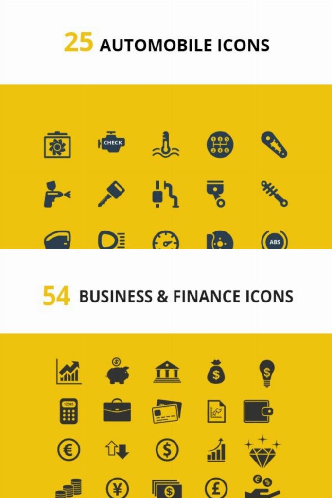 Auto, Finance-Buss & Medical Icons – MasterBundles