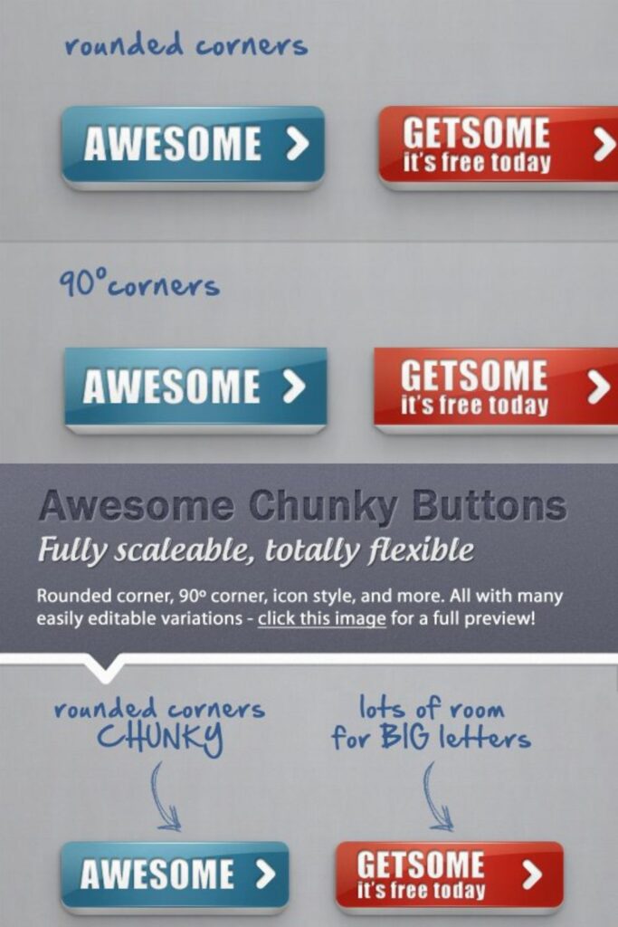 Awesome chunky web buttons – MasterBundles