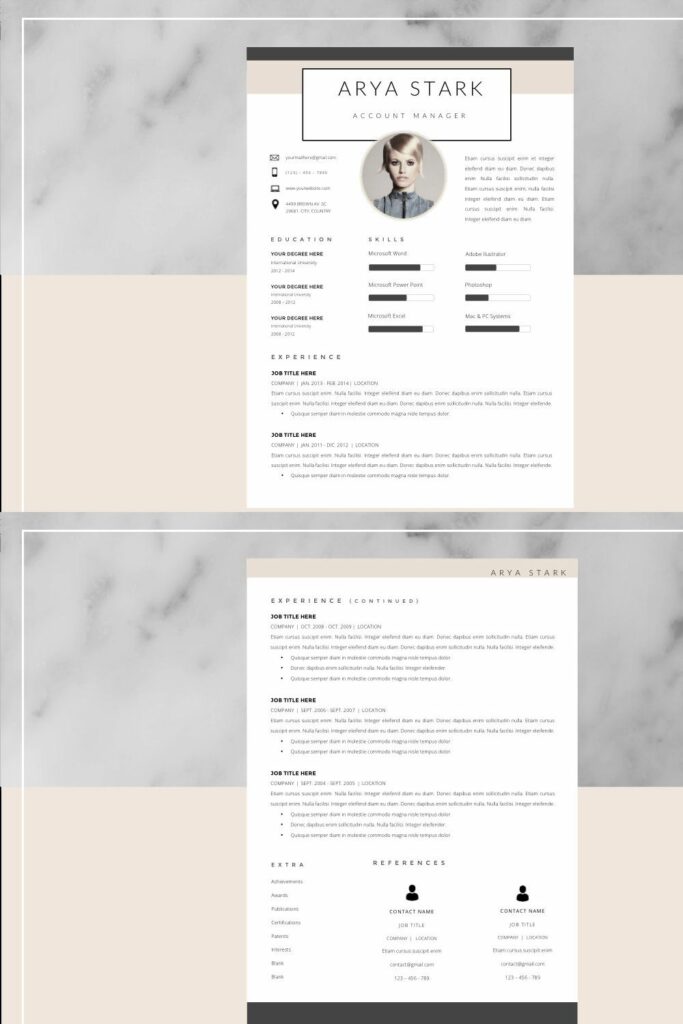 Ayra Stark Resume Template – MasterBundles