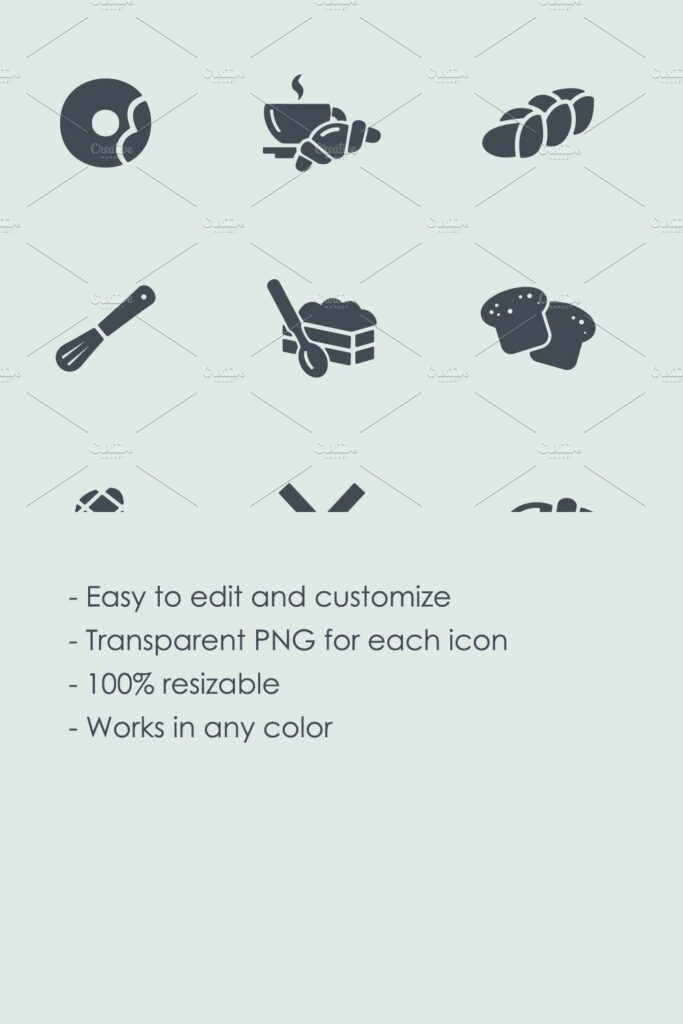 Bakery products icons – MasterBundles