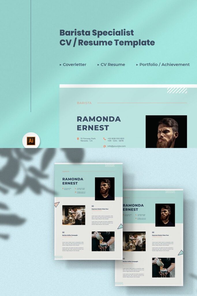 Barista CV Resume – MasterBundles
