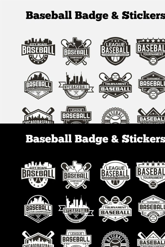 Baseball Badge & Stickers Vol3 – MasterBundles