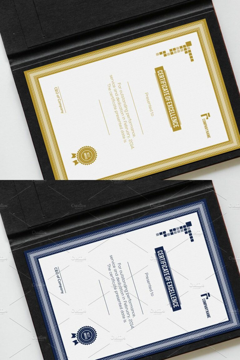 Best Award Certificate Template – MasterBundles