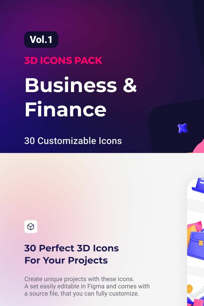 Business & Finance 3D Icons Pack – MasterBundles