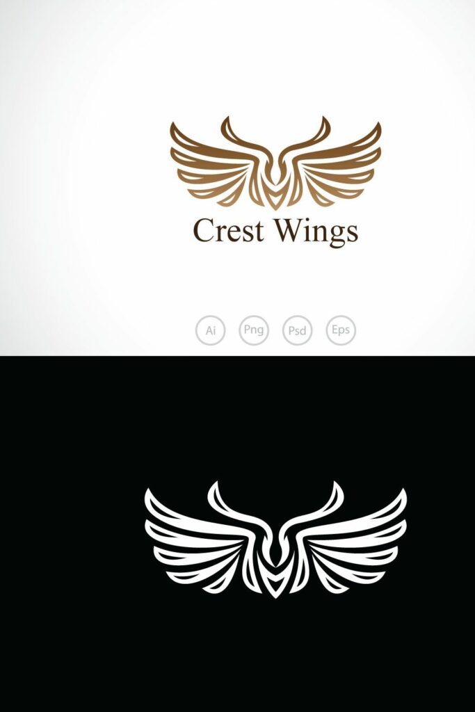 Butterfly Wings Crest Logo Template – MasterBundles