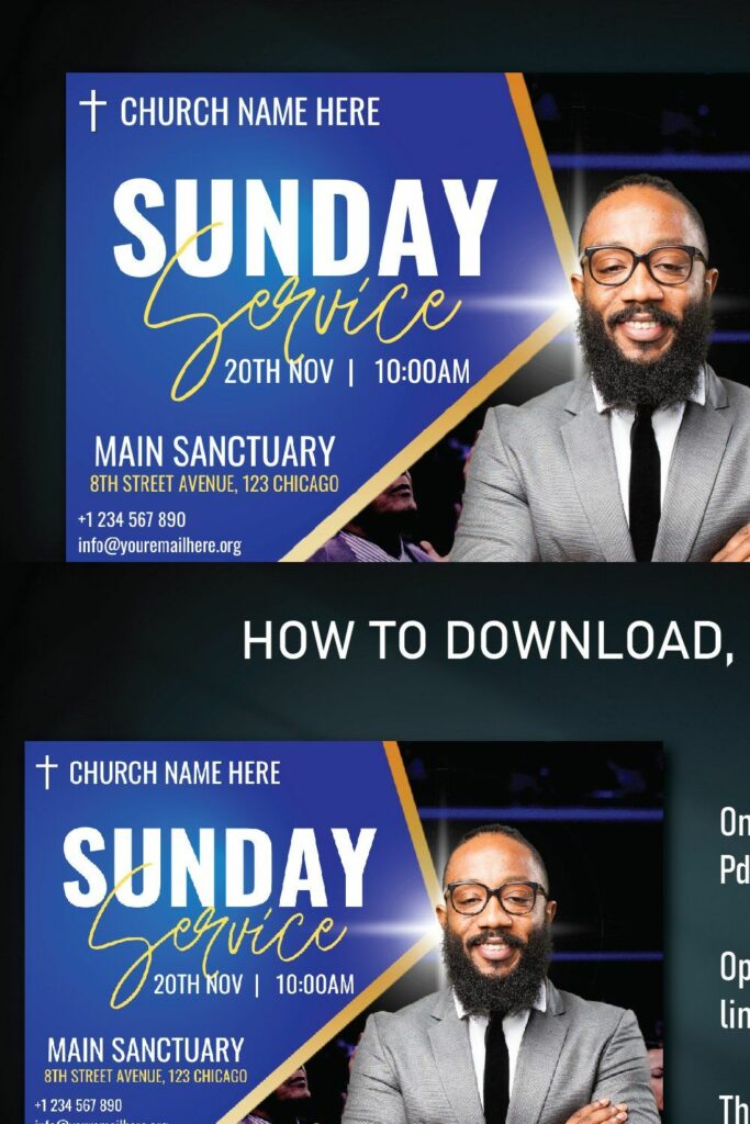 Church Flyer Canva Template – MasterBundles