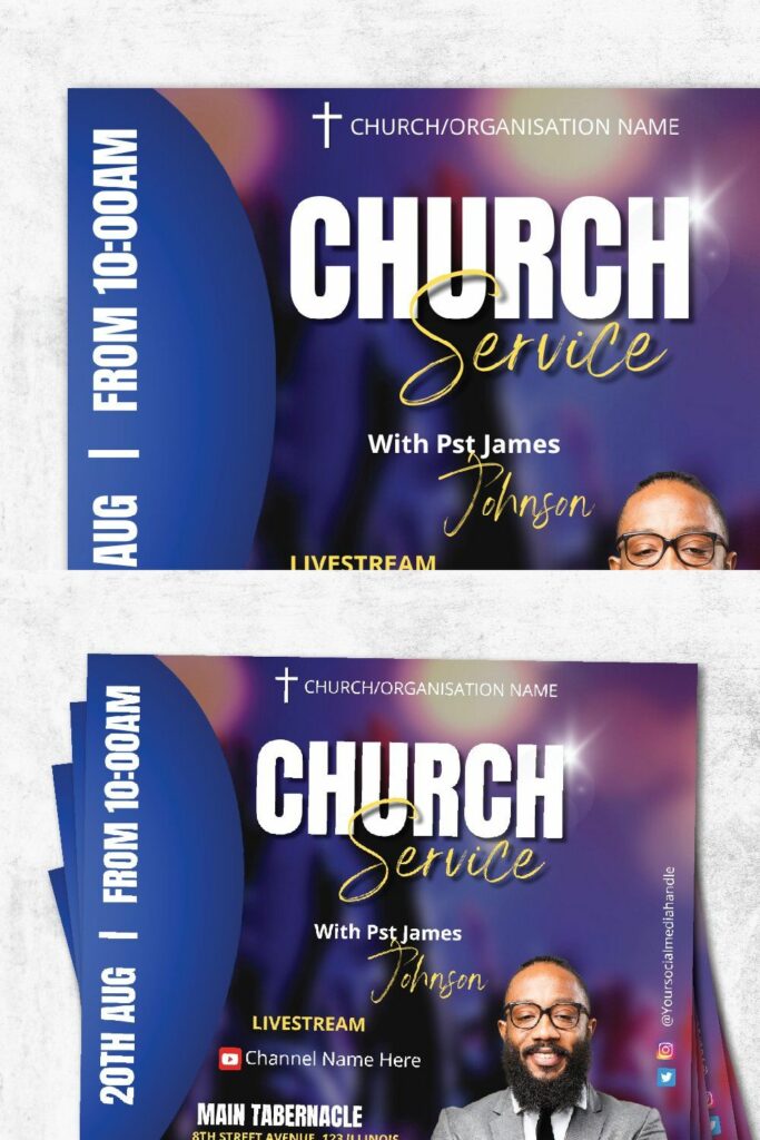CHURCH FLYER CANVA TEMPLATE – MasterBundles