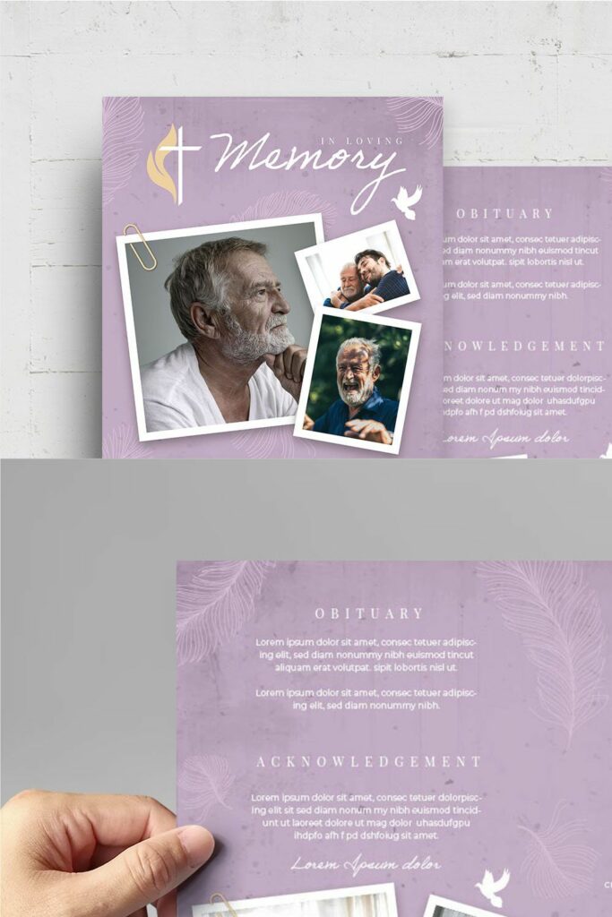 Church Funeral Program Template – MasterBundles