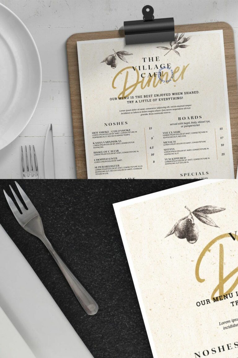 Classy Restaurant Menu Template – MasterBundles