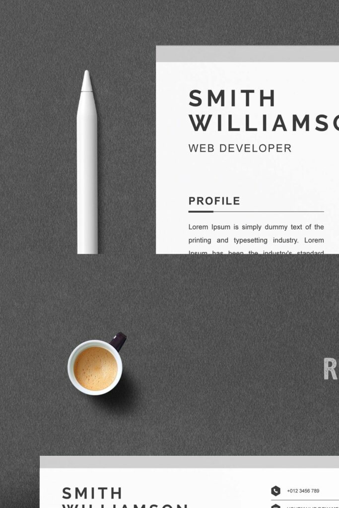 Clean Resume / CV Template MS Word – MasterBundles