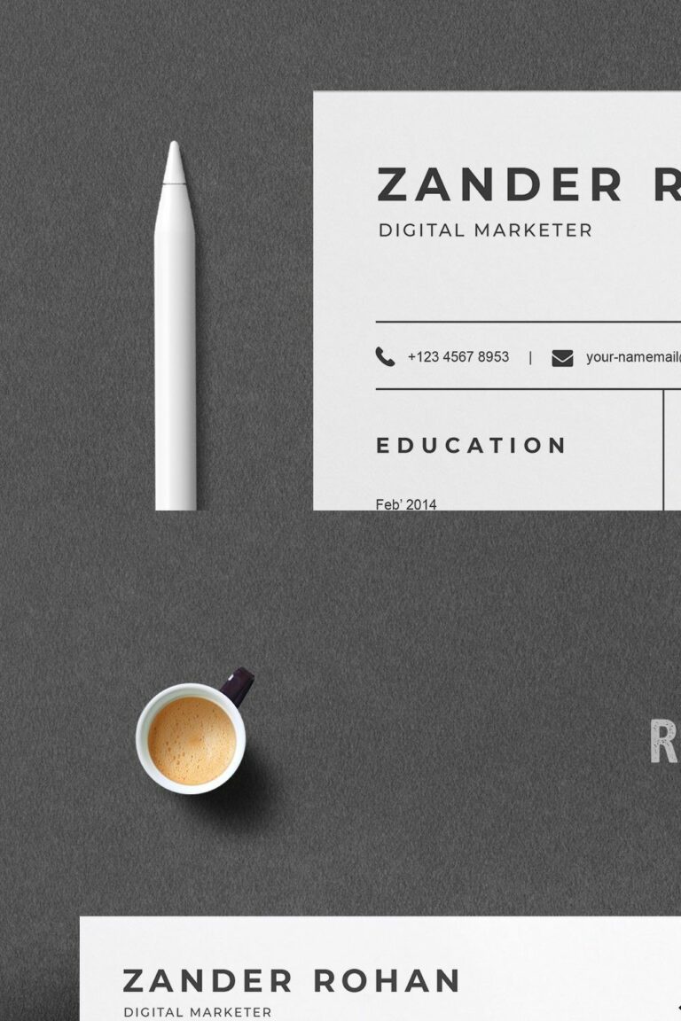 Clean Resume Template – MasterBundles