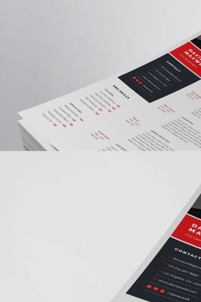 Clean Resume/CV Template – MasterBundles