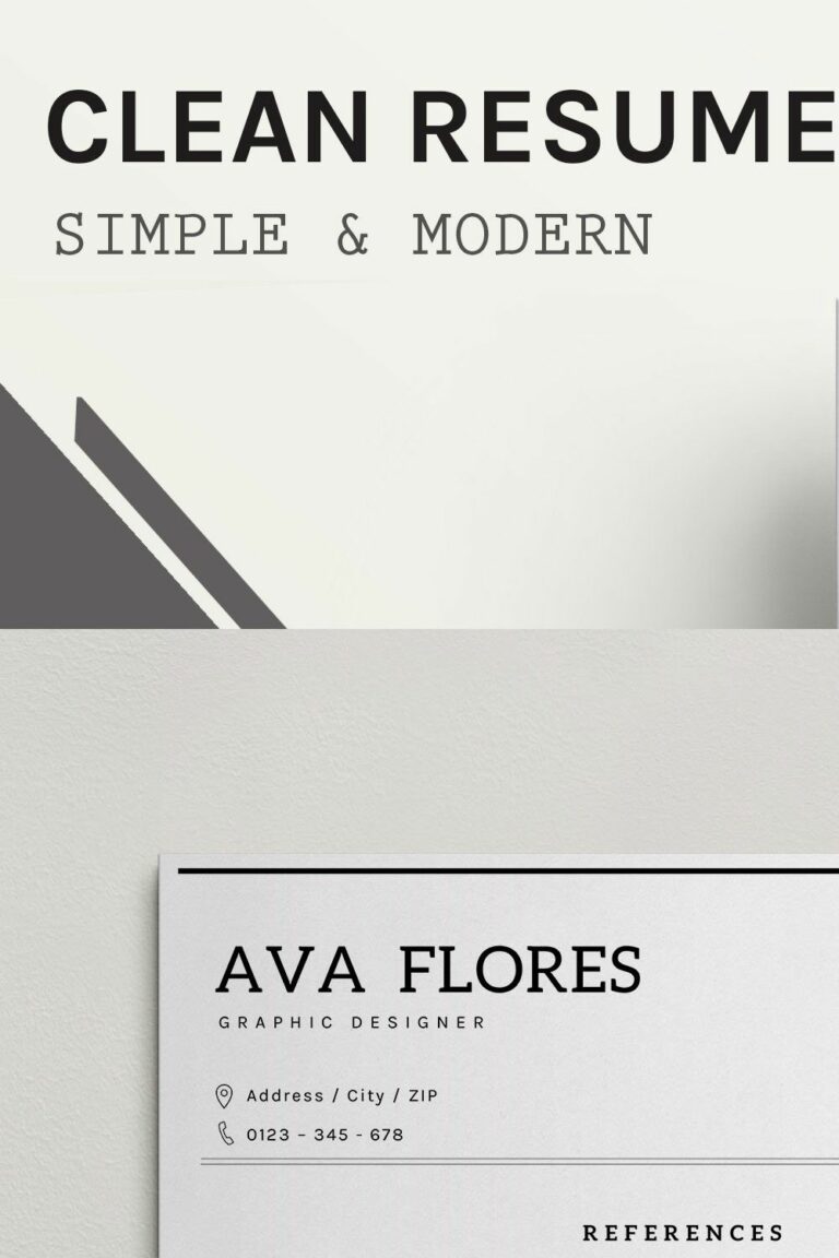 Clear Resume/CV Template-11 – MasterBundles