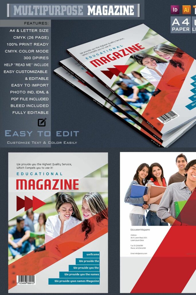 College University Magazine – MasterBundles