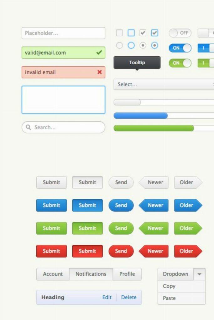 Colorful CSS UI Kit – MasterBundles