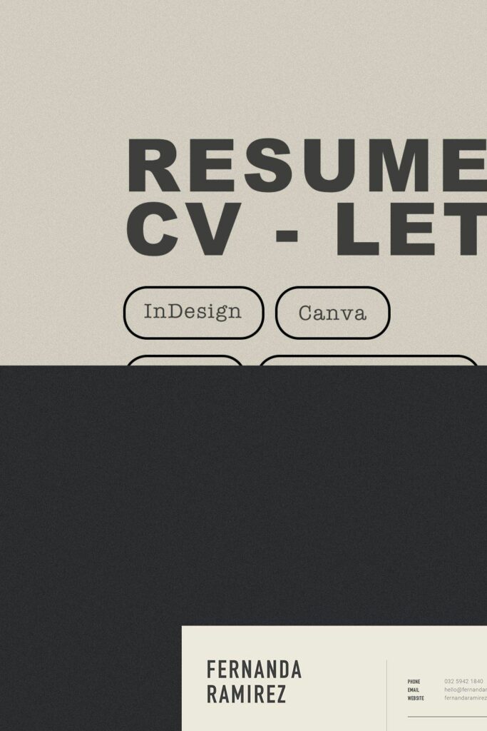 COS I Resume - CV - Letter – MasterBundles