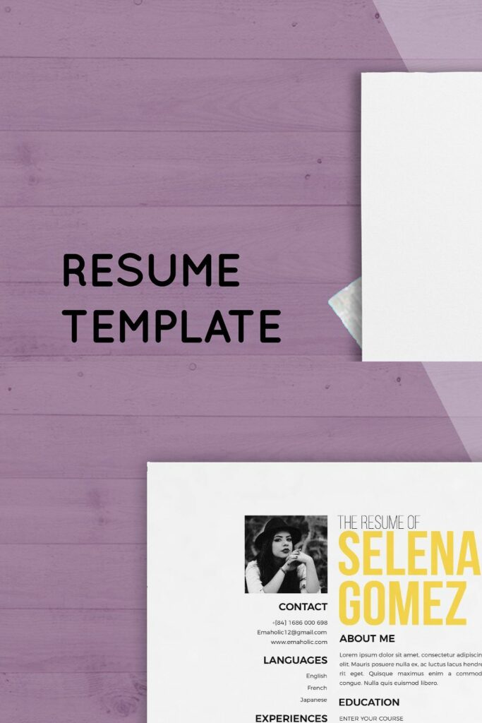 Create 1 page resume template – MasterBundles