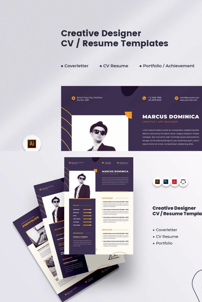 Creative Designer CV Resume – MasterBundles