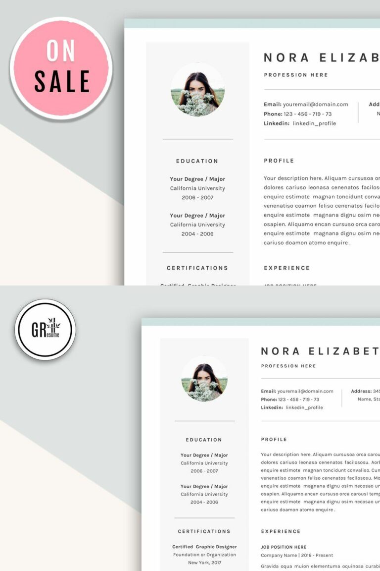 Creative Resume CV Templates – MasterBundles