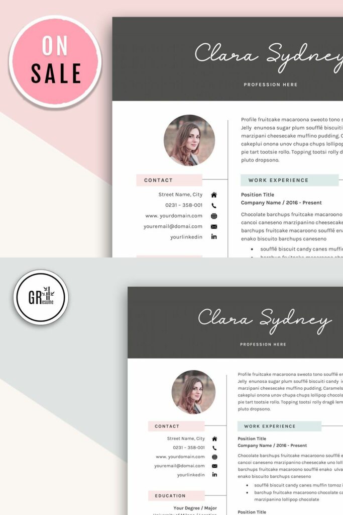 Creative Resume Template for Word – MasterBundles