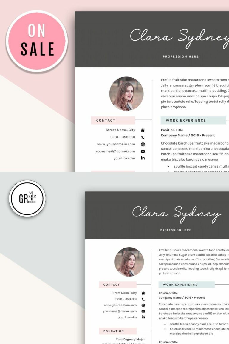 Creative Resume Template for Word – MasterBundles