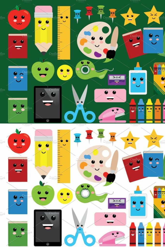 Cute Classroom Clip Art Set – MasterBundles