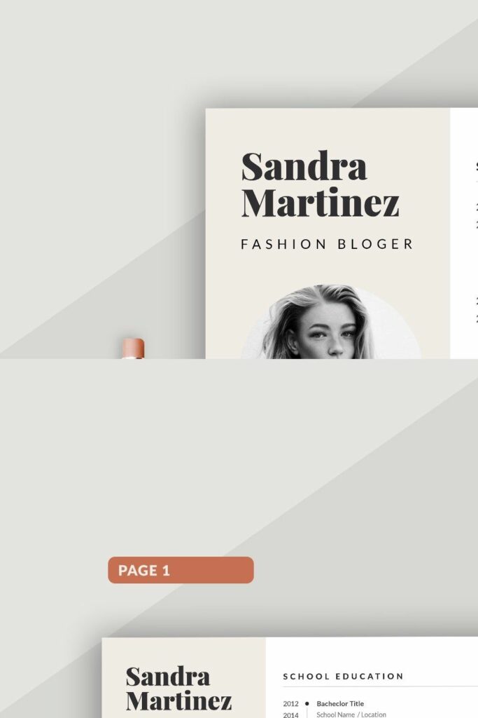 Fashion Model Cv Template Word – MasterBundles
