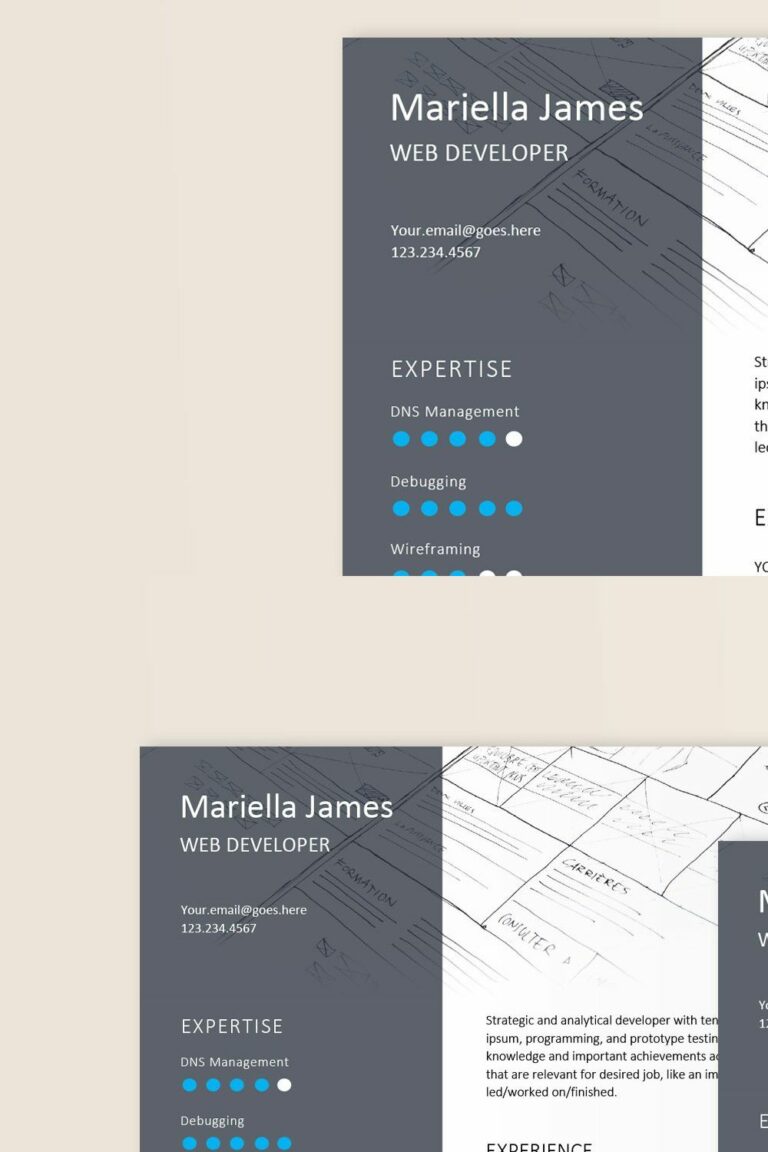 Developer Resume Template | Tech CV – MasterBundles