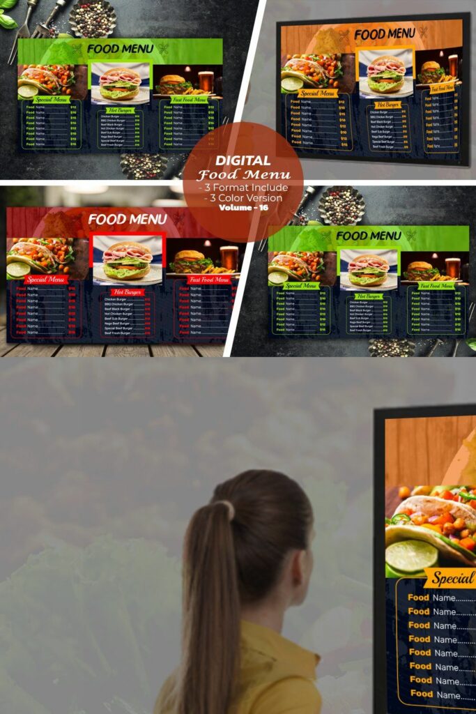 Digital Food Menu Design Template – MasterBundles