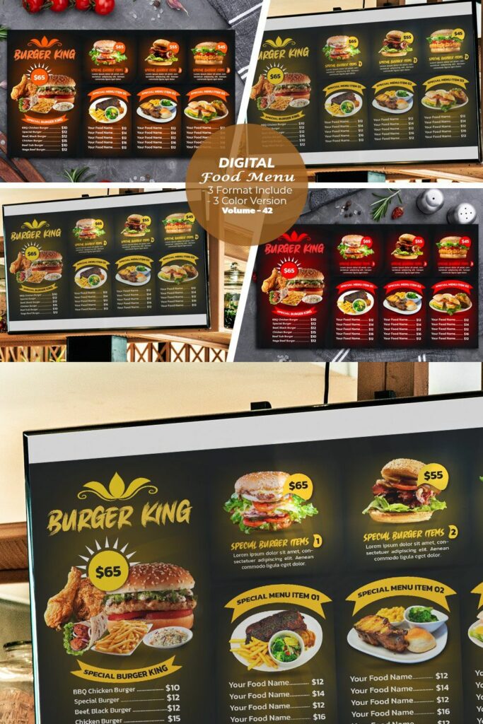 Digital Food Menu Design Template – MasterBundles