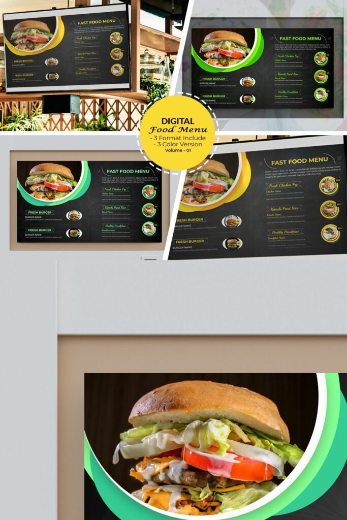 Digital Menu Design Templates – MasterBundles