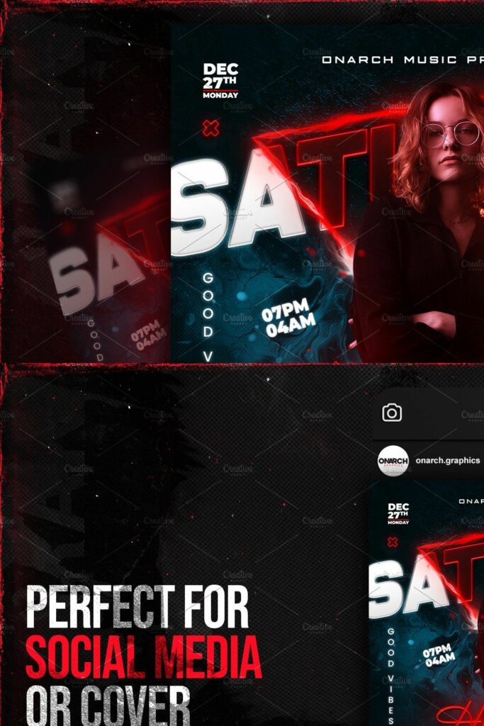 DJ Party Flyer Template – MasterBundles