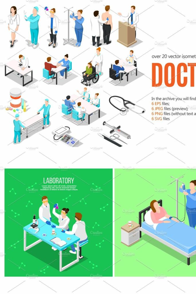Doctor Isometric Set – MasterBundles