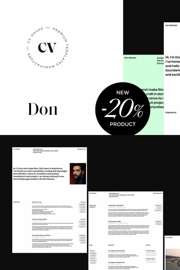 Don | CV / Resume template – MasterBundles