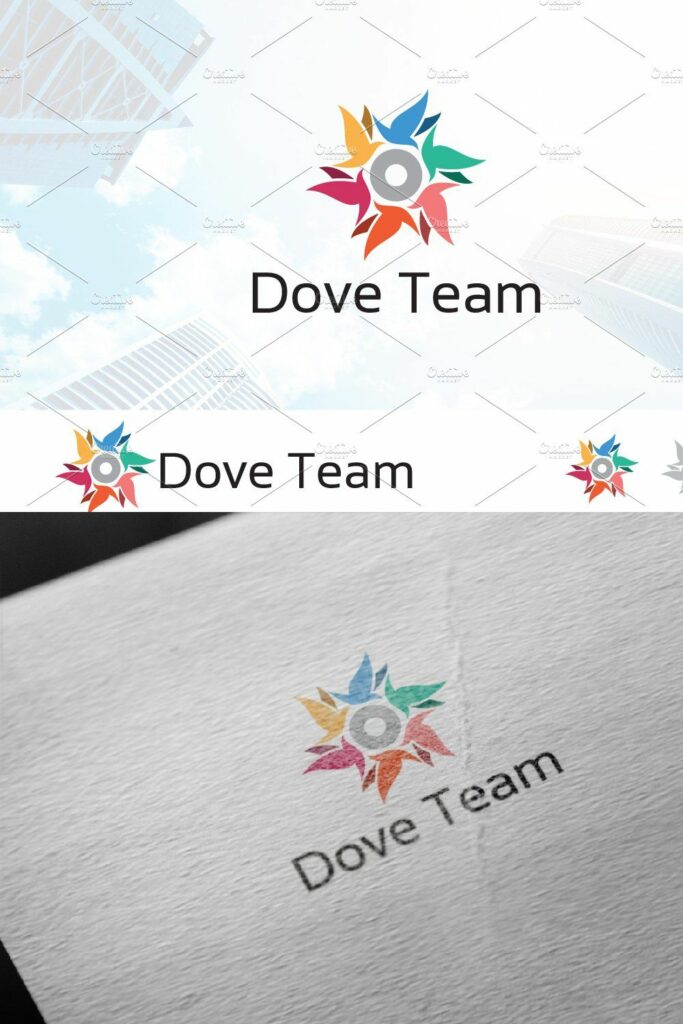 Dove Pigeon Circle Star Logo – MasterBundles