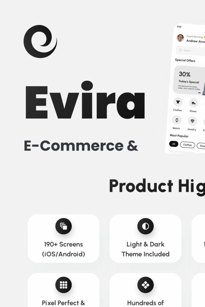 E-Commerce & Online Shop App UI Kit – MasterBundles