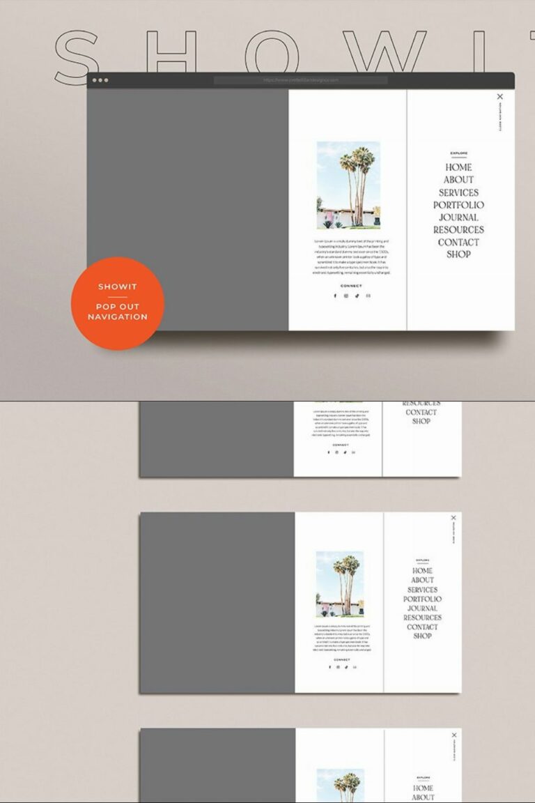 Elegant Showit Pop Out Menu – MasterBundles