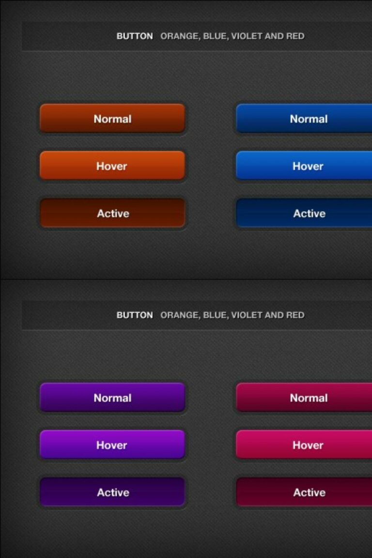 Embossed and Glossy Buttons – MasterBundles