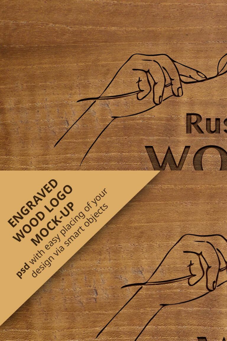Engraved Wood Mock-ups & Textures – MasterBundles